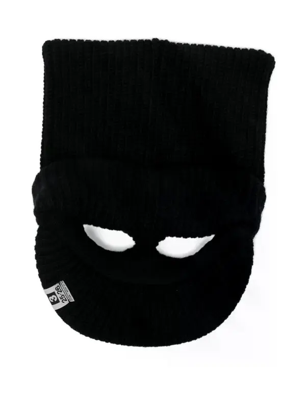 Mihara Yasuhiro Masked Knit Cap - Black