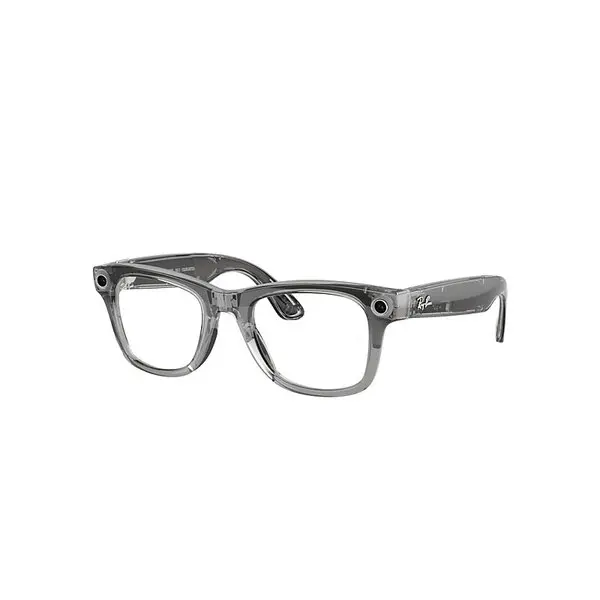 Ray-ban Meta Wayfarer Ai Glasses - Shiny Transparent Grey