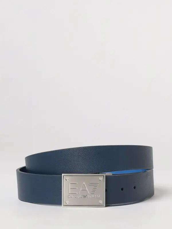EA7 Leather Belt - Blue