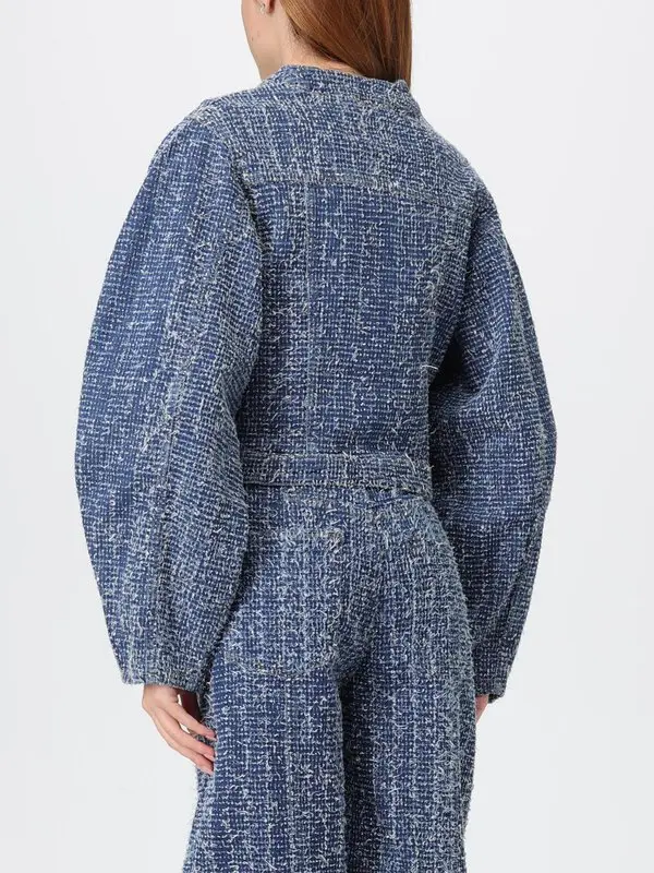 ROTATE BY BIRGER CHRISTENSEN Textured Jacket - Gnawed Blue