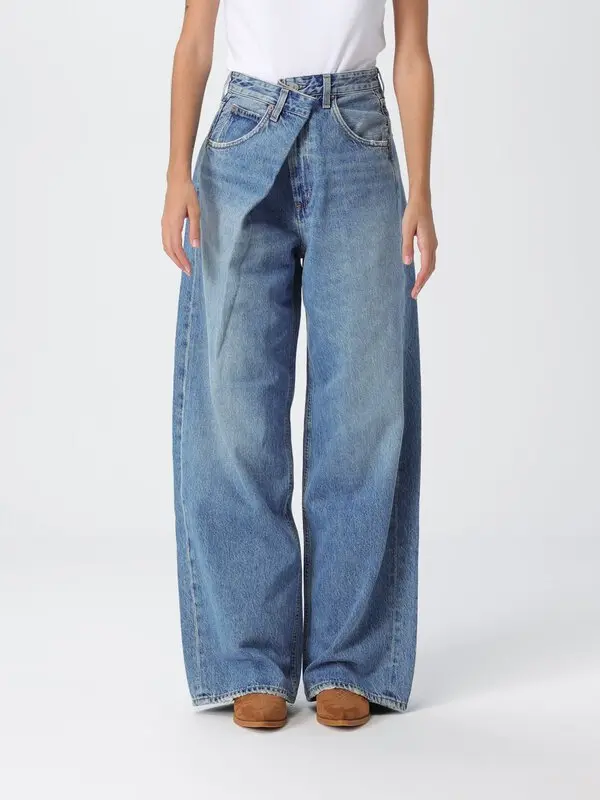AGOLDE Vana Fold Wide-leg Jeans - Blue