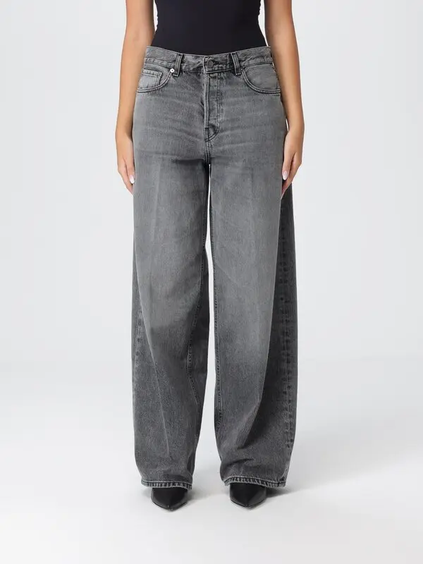HAIKURE Wash Wide Leg Jeans - Grey