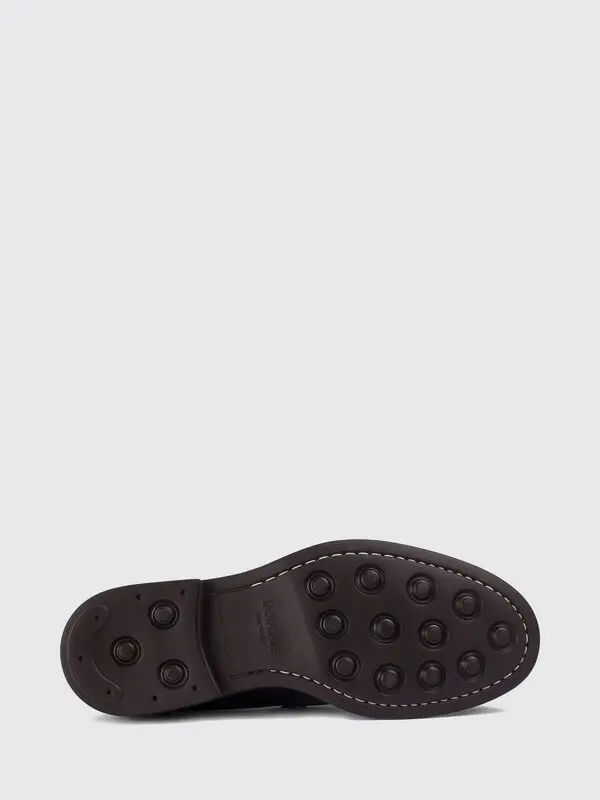DOUCAL'S Penny Loafers In Smooth Calfskin Leather With Rubber Sole - Crimson