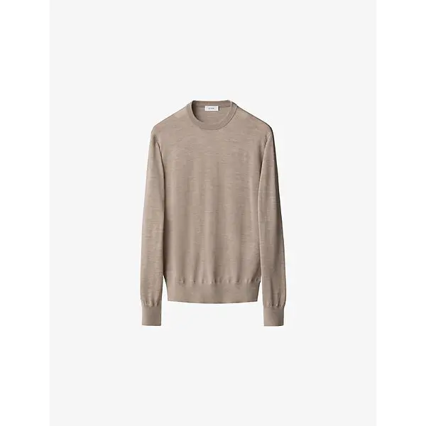 Eton Crewneck Wool Jumper - Beige