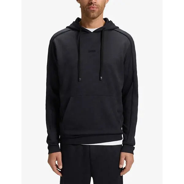 BOSS Branded Pouch-pocket Stretch-jersey Hoody