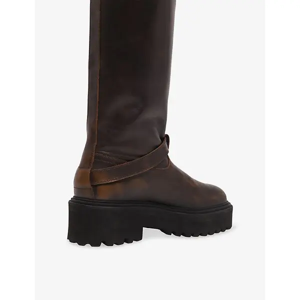 Maje Leather Biker Boots