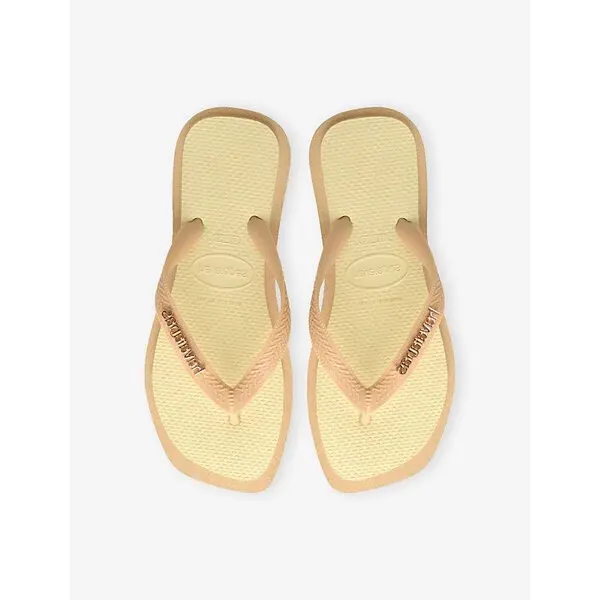 Havaianas Slim Square Rubber Flip-flops - Golden