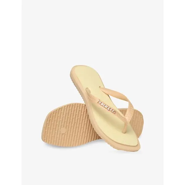 Havaianas Slim Square Rubber Flip-flops - Golden