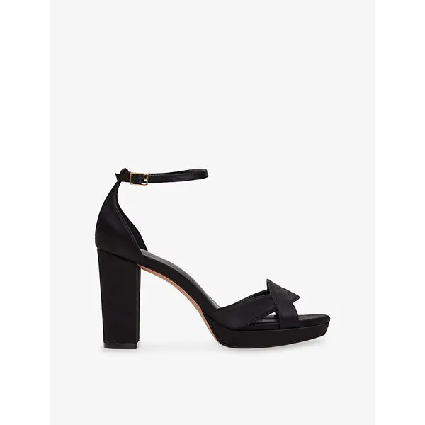PHASE EIGHT Crossover-strap Satin Heeled Sandals