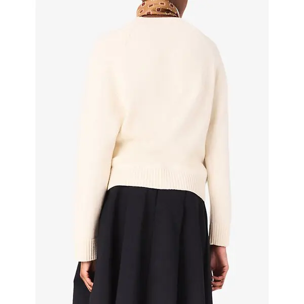 Maje Amour Round-neck Wool-blend Jumper