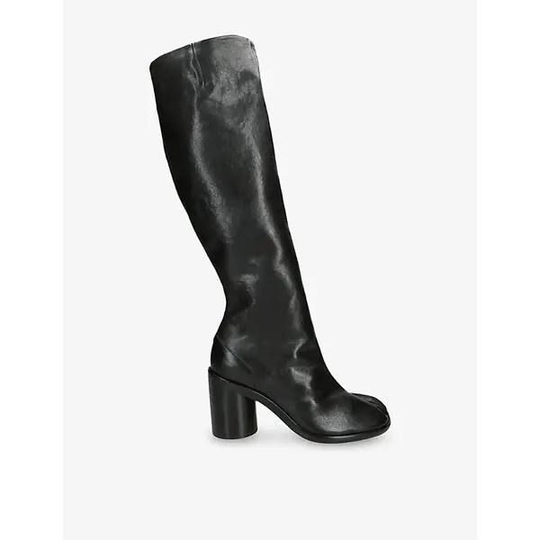 MAISON MARGIELA Tabi Leather Heeled Knee-high Boots