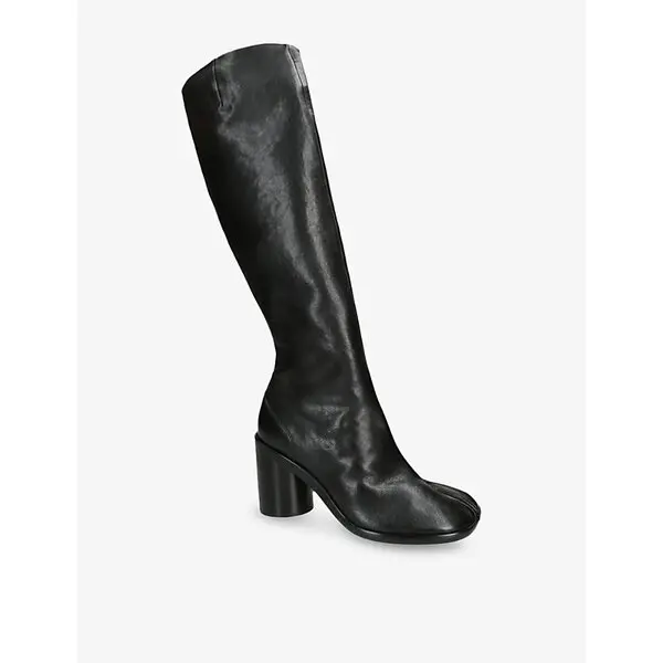 MAISON MARGIELA Tabi Leather Heeled Knee-high Boots