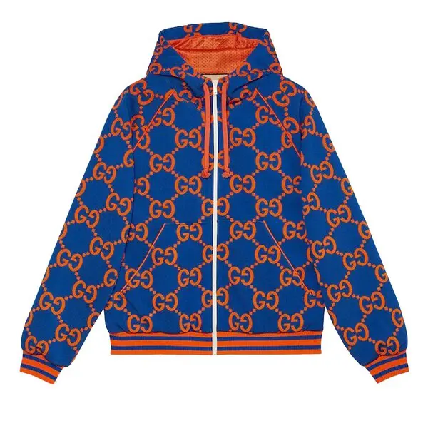Gucci Gg Jacquard Zip-up Jacket