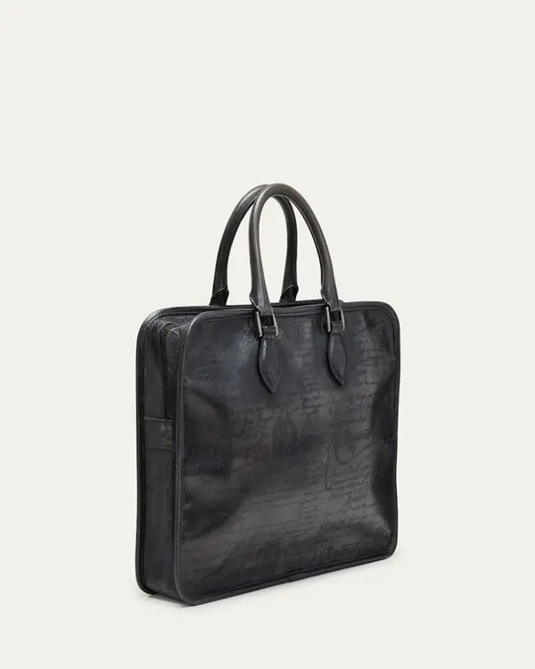 Berluti Un Jour Venezia Scritto Leather Briefcase