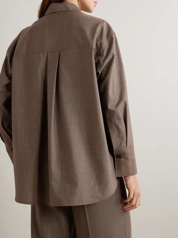 JOSEPH Herold Wool Shirt - Mushroom