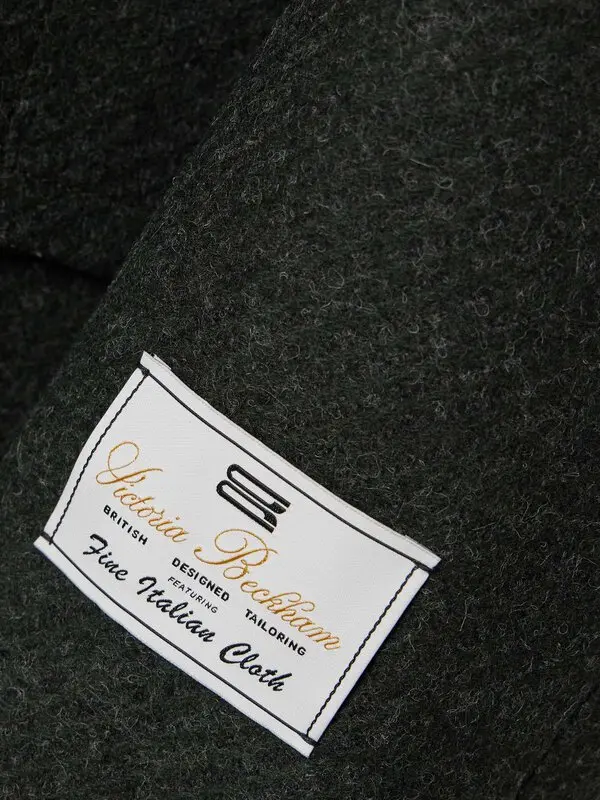 Victoria Beckham Mélange Wool Coat - Dark Green