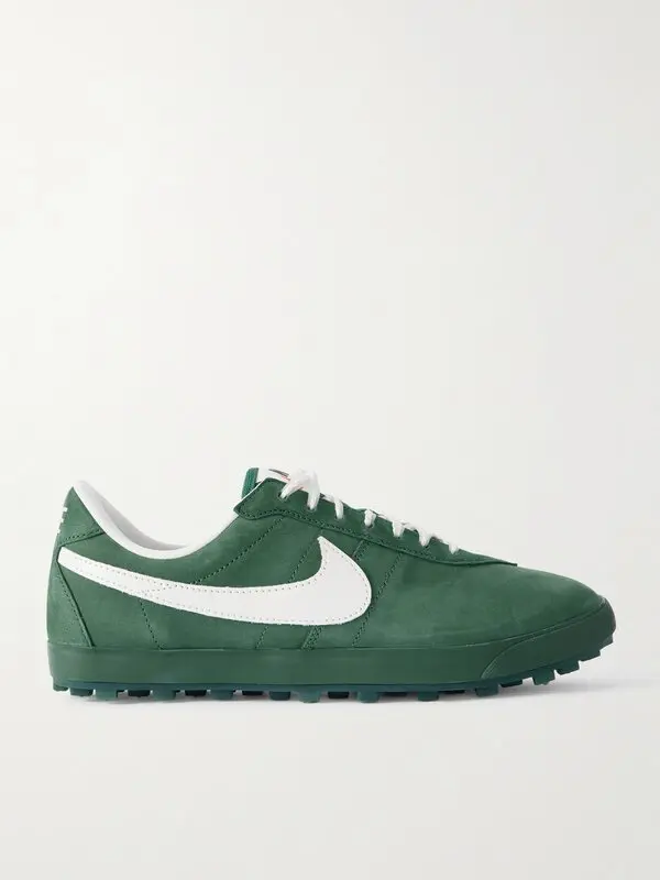 Nike Astrograbber Leather-trimmed Nubuck Sneakers - Green