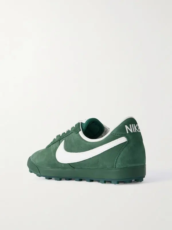 Nike Astrograbber Leather-trimmed Nubuck Sneakers - Green