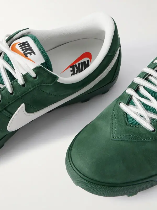 Nike Astrograbber Leather-trimmed Nubuck Sneakers - Green