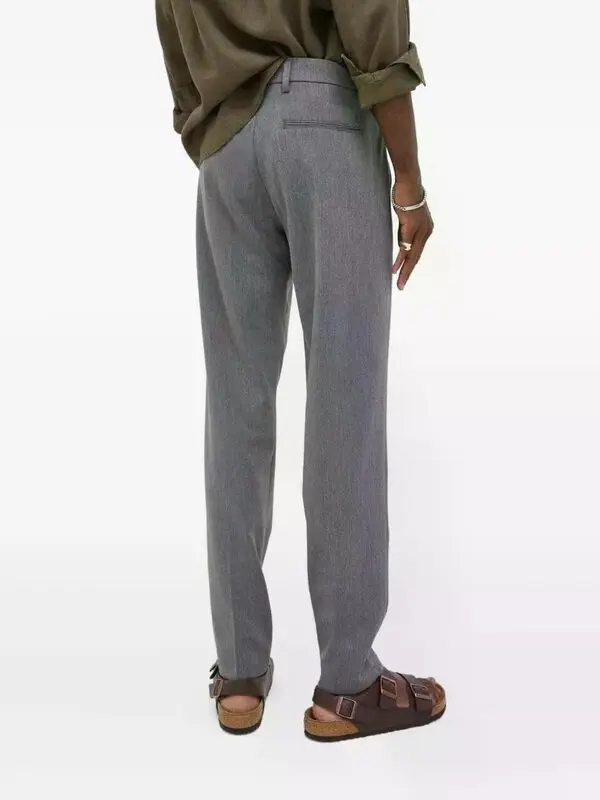 LES DEUX Textured Straight Trousers
