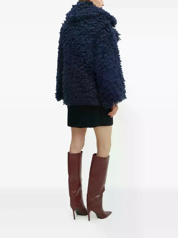 Luisa Spagnoli Bouclé Jacket With Shawl Collar