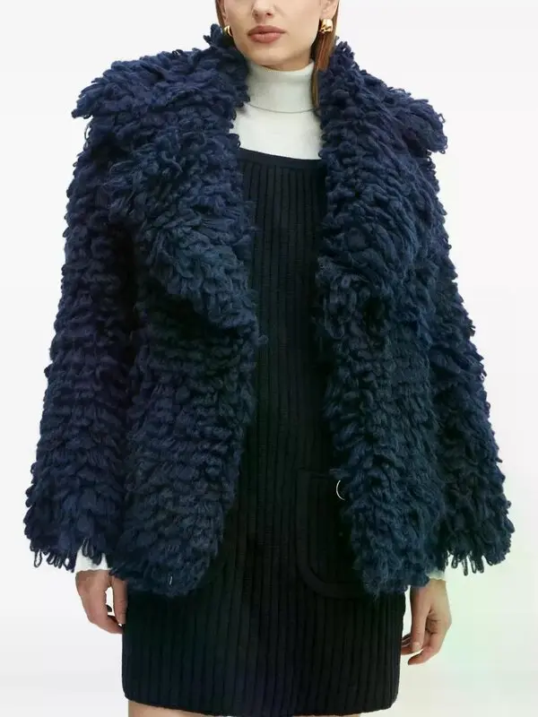 Luisa Spagnoli Bouclé Jacket With Shawl Collar