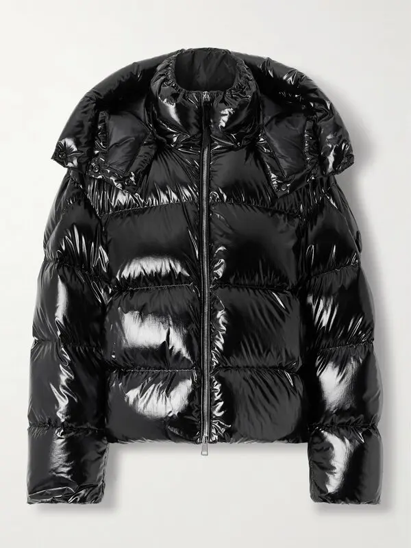 Moncler Lothar Hooded Quilted Down Jacket - Black