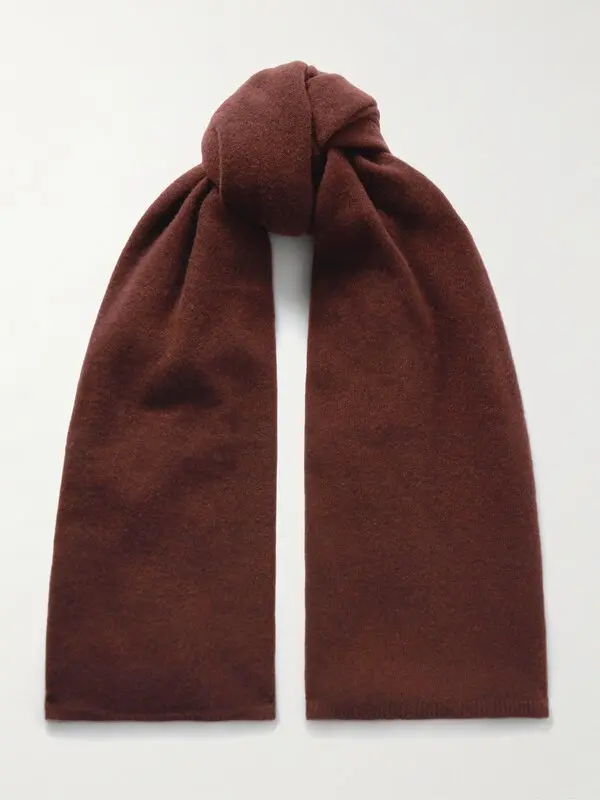 THE ELDER STATESMAN Tranquility Cashmere Scarf - Brown