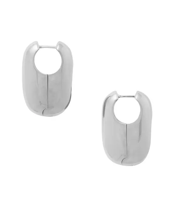 LAURA LOMBARDI Vola Rhodium-plated Hoop Earrings - Silver