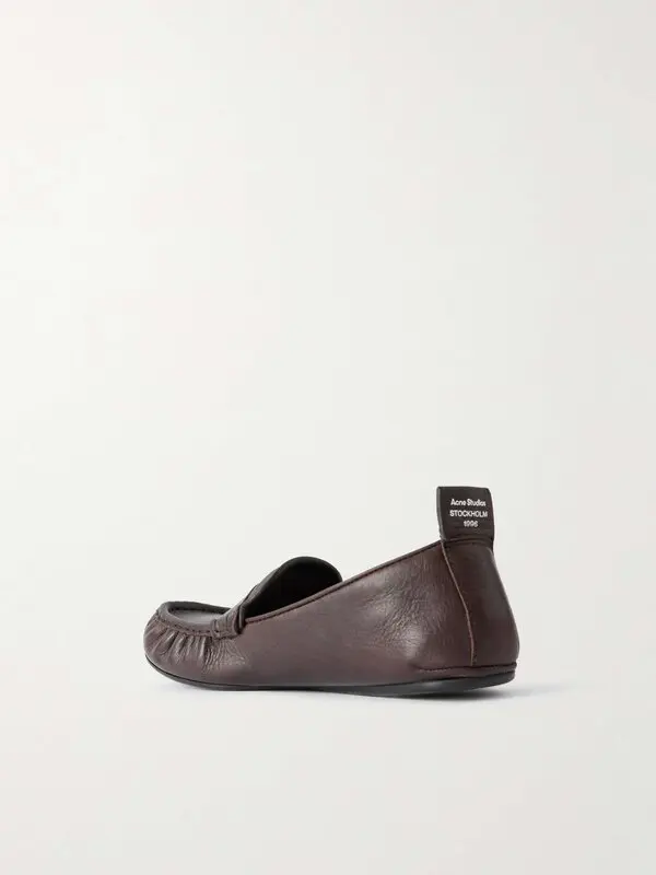 Acne Studios Textured-leather Loafers