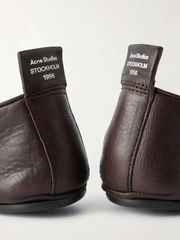 Acne Studios Textured-leather Loafers