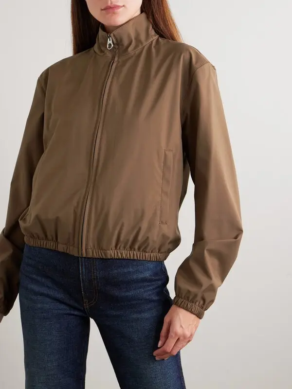 Loro Piana Shell Bomber Jacket - Brown