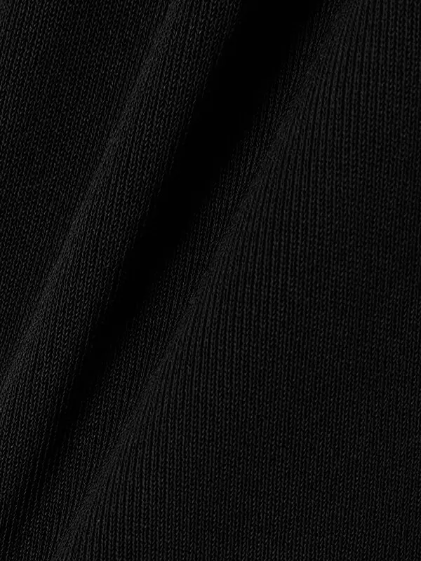 Balmain Hooded Open-back Draped Jersey Bodysuit - Black