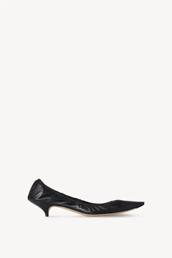 THE ROW Liisa Kitten Heel In Leather