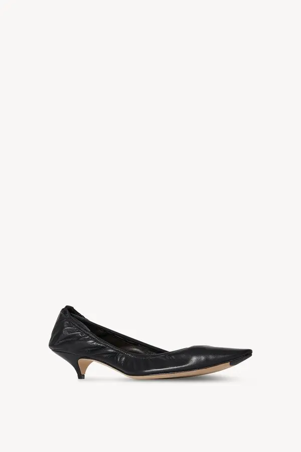 THE ROW Liisa Kitten Heel In Leather