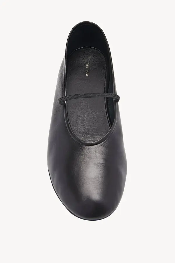 THE ROW Elastic Ballet Slipper - Black