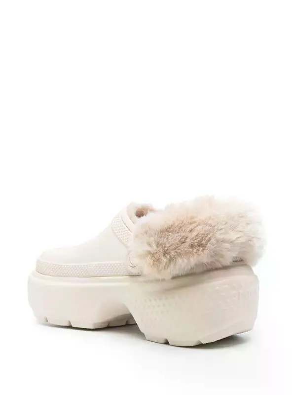 CROCS Faux-fur Platform Clogs