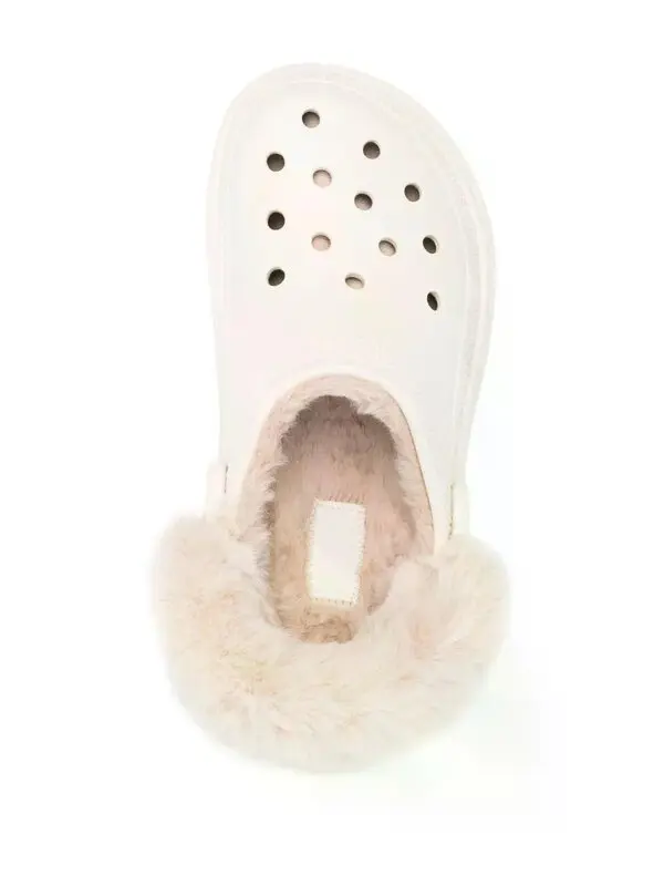 CROCS Faux-fur Platform Clogs