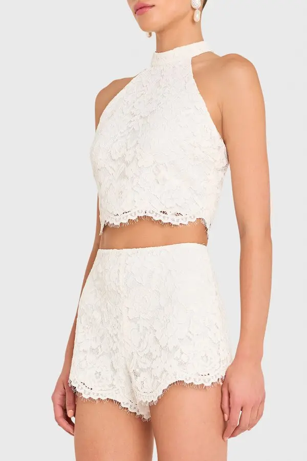 Amanda Uprichard Brynley Lace Halter Top