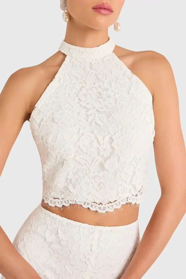 Amanda Uprichard Brynley Lace Halter Top