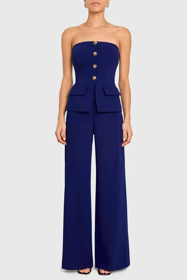Amanda Uprichard Yadira Jumpsuit - Navy