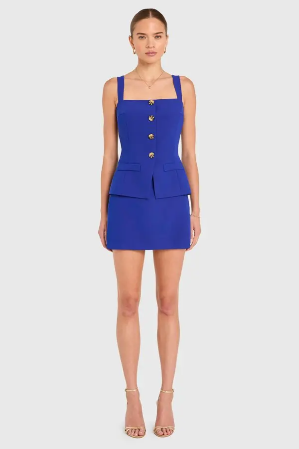 Amanda Uprichard Travis Skort Romper - Ultramarine