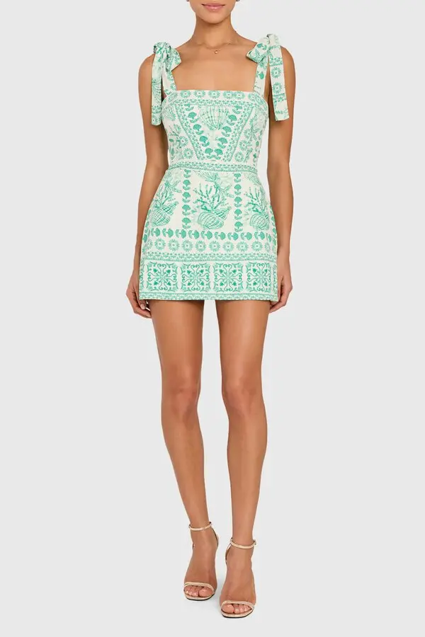 Amanda Uprichard Luisa Skort Romper - Reef Print