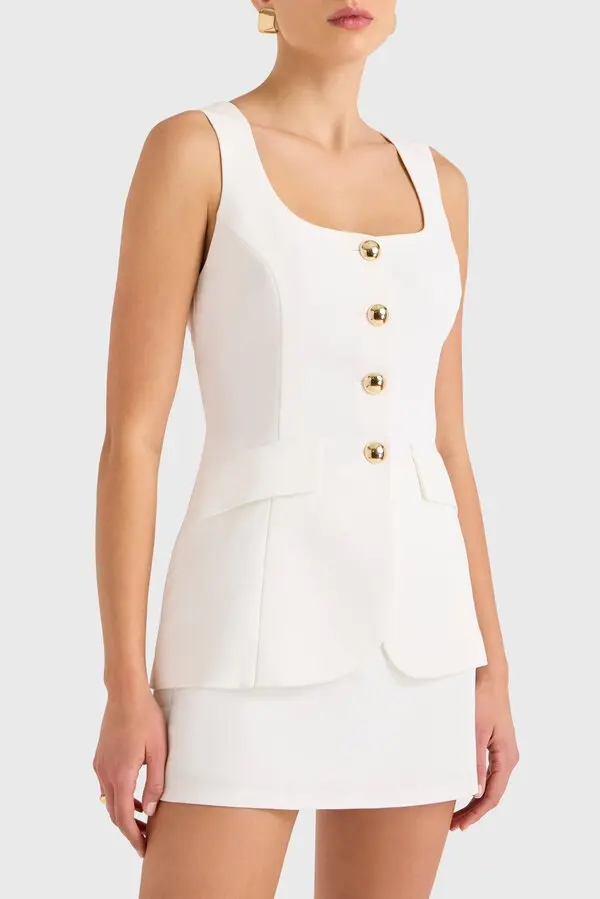 Amanda Uprichard Kya Romper - Ivory