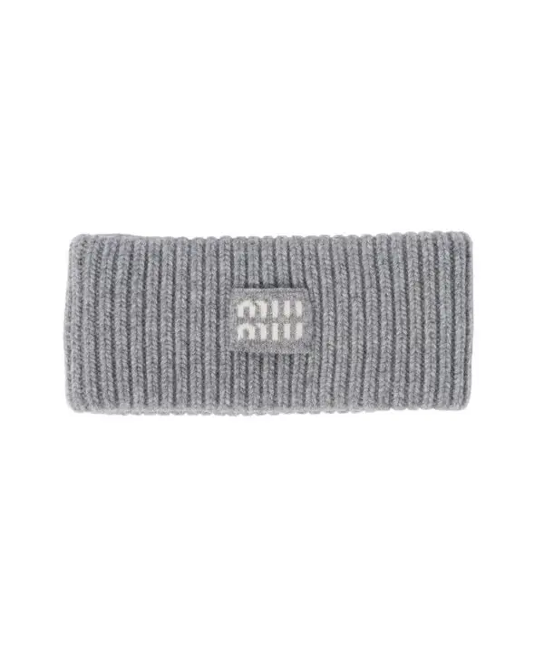 Miu Miu Wool And Cashmere Headband - Grey
