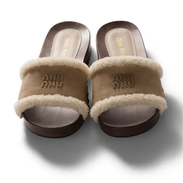 Miu Miu Suede Clogs