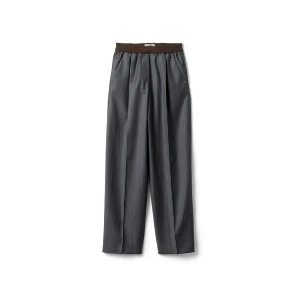 Miu Miu Pinstripe Straight Leg Pants