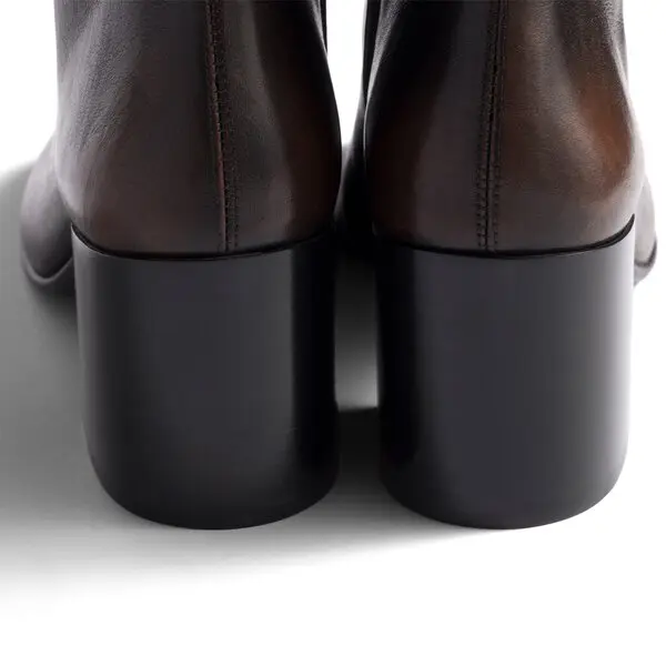 Miu Miu Fumé Leather Booties