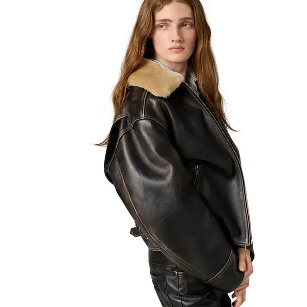 Miu Miu Nappa Leather Jacket - Black | Editorialist