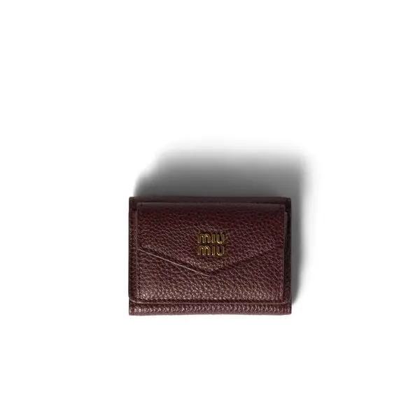 Miu Miu Small Leather Wallet - Burgundy